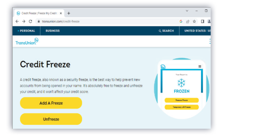 Credit Report Freeze